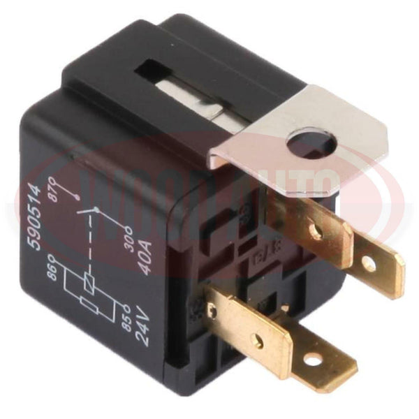 4 Pin High Performance Relay Switch 24V 40A With Bracket Wood Auto RLY ...